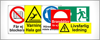 Märkskyltar, kabelmärkning och klistermärken från SkyltDirect!